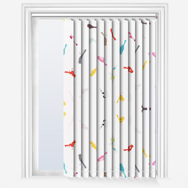 Colourful Birds Vertical Blind – Blinds4value.co.uk