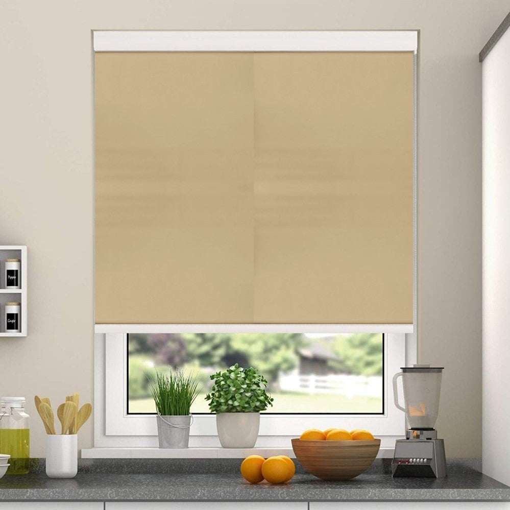 Plain Beige Roller Blind – Blinds4value.co.uk